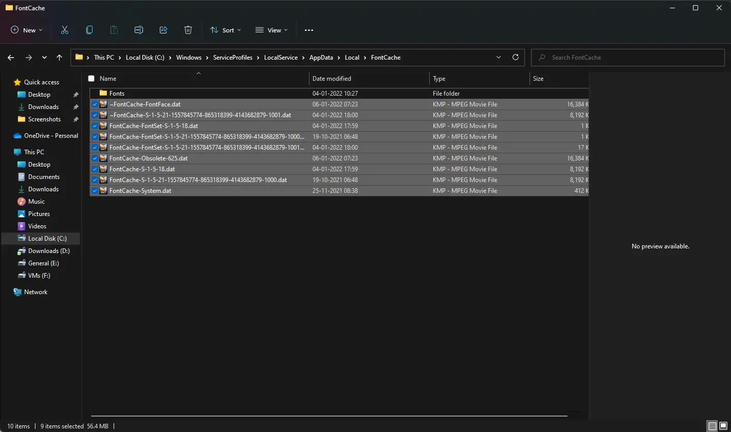 How to Rebuild Font Cache in Windows 11 - nonbeiのIT備忘録