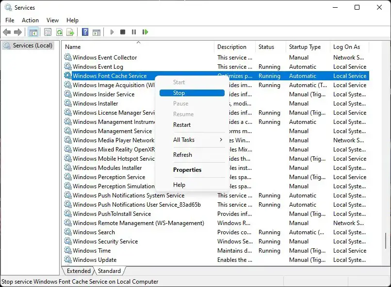 How to Rebuild Font Cache in Windows 11 - nonbeiのIT備忘録