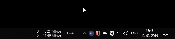 How to Show Download and Upload Speed on Taskbar in Windows 10