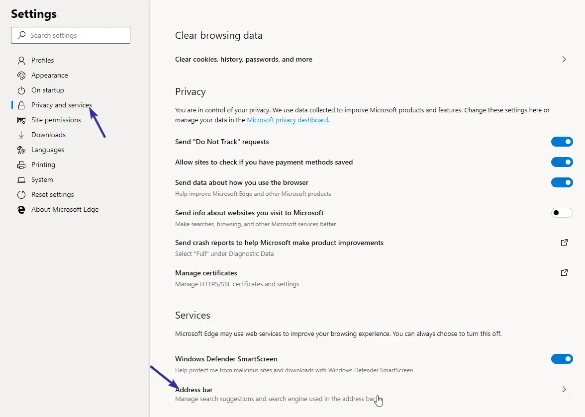 How to Change Search Engine to Google in Chromium Edge Browser