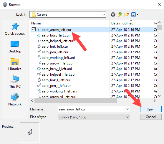How to Add Left Hand Friendly Mouse Cursor in Windows 10