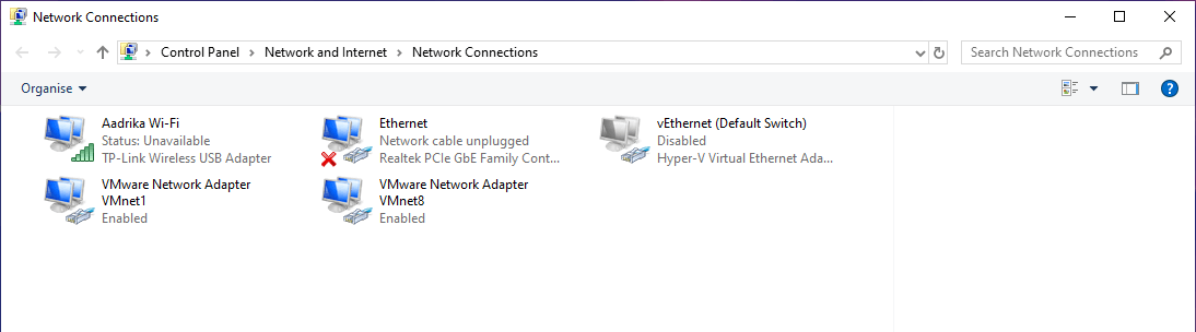 How to Create Network Adapters Shortcut in Windows 10