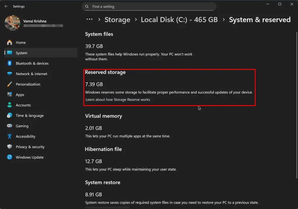 How To Disable Reserved Storage to Free Up Space in Windows 11